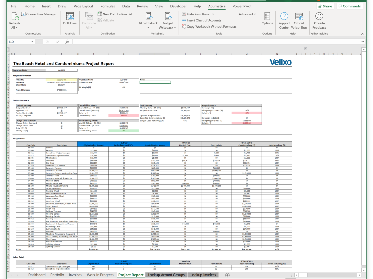 Excel-based reporting for Acumatica powered by Velixo | PC Bennett ...